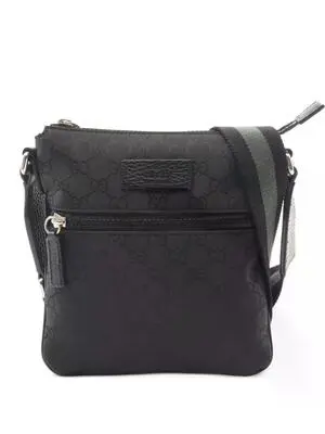 Gucci Gg Pattern Shoulder Bag - Black
