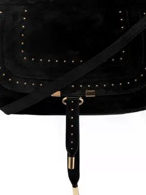 Chloé Marcie Stud-embellished Shoulder Bag - Black