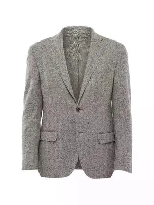 Corneliani Herringbone Single-breasted Blazer - Grey