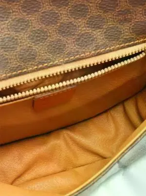 Celine Macadam Monogram Canvas And Leather Shoulder Bag