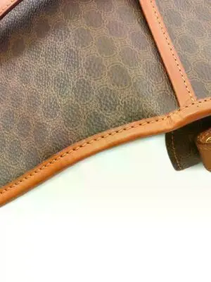 Celine Macadam Monogram Canvas And Leather Shoulder Bag