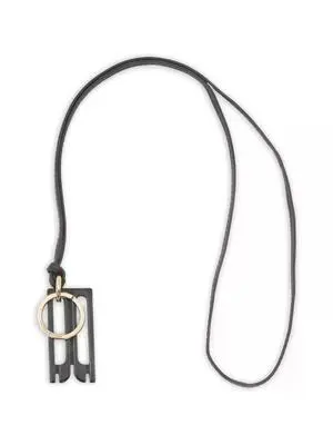 Victoria Beckham Dorian Logo-plaque Keyring Black