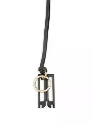 Victoria Beckham Dorian Logo-plaque Keyring - Black