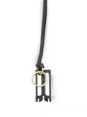 Victoria Beckham Dorian Logo-plaque Keyring - Black