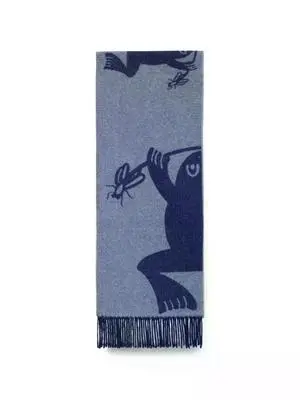 Henrik Vibskov Bug Press Jacquard-knit Scarf - Grey