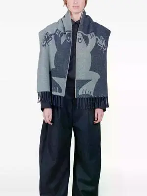 Henrik Vibskov Bug Press Jacquard-knit Scarf