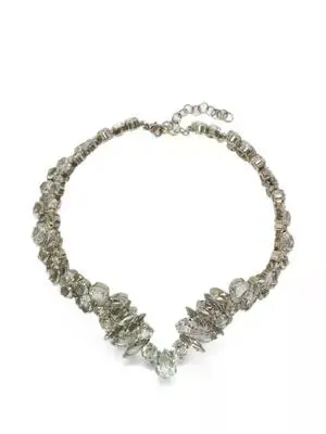 Victoria Beckham Crystal-embellished Choker Necklace - Silver