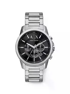 Armani Exchange Round-shape 44mm Watch - Black