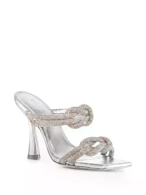 Cult Gaia Rainne Crystal-embellished Knotted High Heel Sandals