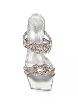 Cult Gaia Rainne Crystal-embellished Knotted High Heel Sandals