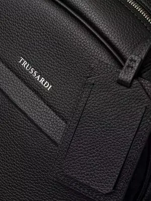 TRUSSARDI Logo-print Pebbled Leather Backpack
