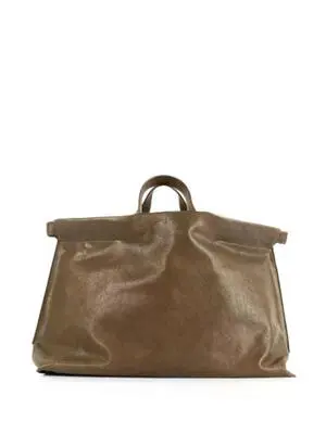BEA MOMBAERS Midi Shopper Leather Tote Bag - Green
