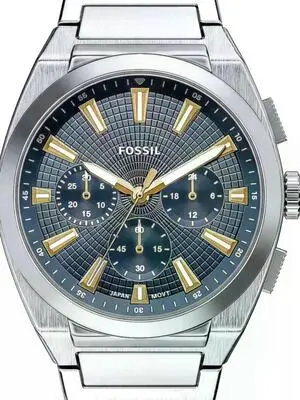 Fossil Everett Chronograph Stainless Steel Watch - Blue