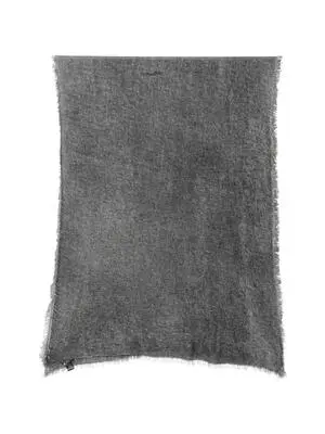 Avant Toi Frayed-edge Scarf - Blue