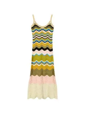 La DoubleJ Chevron Knit Sundress - Yellow