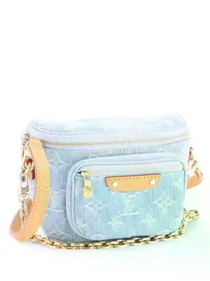 LOUIS VUITTON Bum Bag Monogram Denim Mini Belt Bag - Blue
