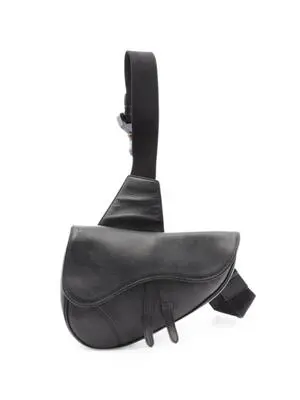 Dior Saddle Leather Body Bag - Black