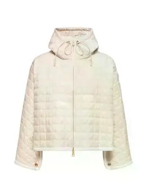Moncler Quilted Hooded Jacket - Neutrals