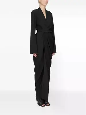 Rick Owens Draped Wrap-style Maxi Dress - Black