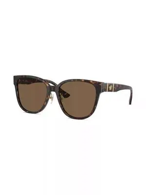 Versace Tortoiseshell Effect Square Frame Sunglasses