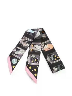 Hermès Story Ribbon Scarf - Black