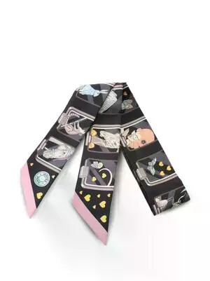 Hermès Story Ribbon Scarf - Black