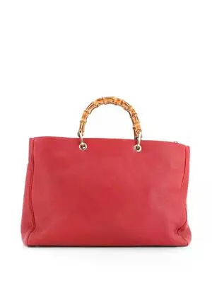 Gucci Bamboo Shopper Leather Large Tote Bag