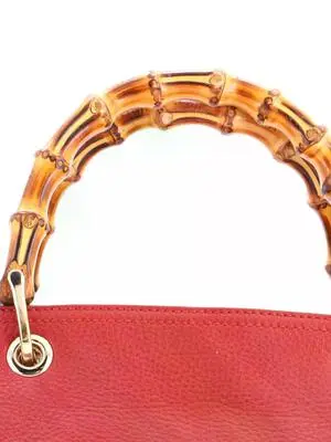 Gucci Bamboo Shopper Large Tote Bag - Red