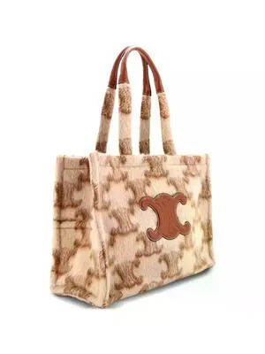 Celine Cabas Thais Triomphe Wool Large Tote Bag