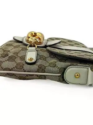 Gucci Horsebit Gg Canvas Shoulder Bag