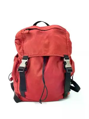 Prada 2000s Buckle-fastening Backpack - Red
