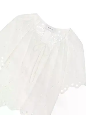 Matteau Broderie-anglaise Scalloped-edge Blouse