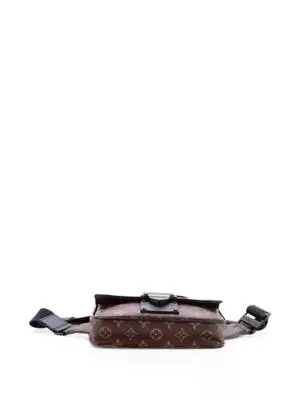 LOUIS VUITTON S Lock Sling Bag Macassar Monogram Canvas Belt Bag
