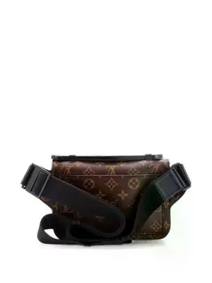 LOUIS VUITTON S Lock Sling Bag Macassar Monogram Canvas Belt Bag
