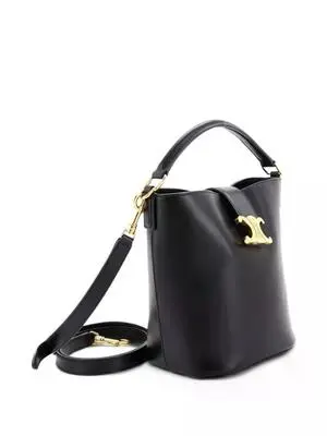 Celine Small Bucket Bag In Leather - Black