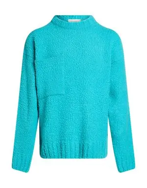 LANEUS Sweater Turquoise Size Merino Wool