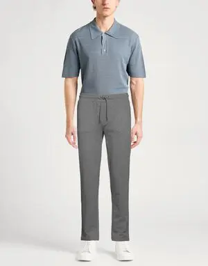 Emporio Armani Midnight Cotton, Polyester, Elastane Tapered Leg Sweatpants - Grey