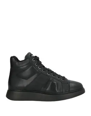 CERRUTI 1881 Leather High-top Sneakers With Shearling Lining