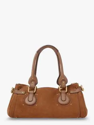 Chloé Paddington Suede Shoulder Bag - Brown