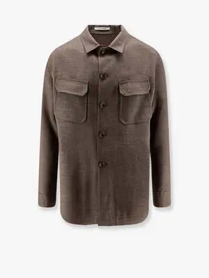 Tagliatore Calvin Virgin Wool Shirt/jacket - Brown
