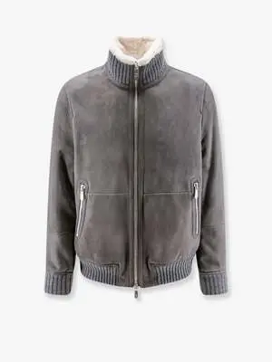 Brunello Cucinelli Shearling Jacket - Grey
