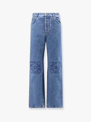 Loewe Anagram Baggy Jeans With Embroidery