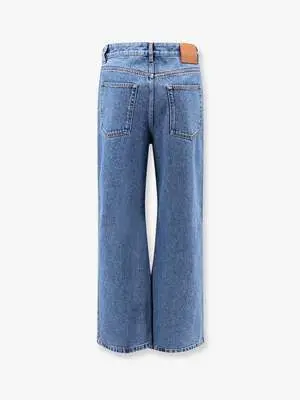 Loewe Anagram Baggy Jeans With Embroidery