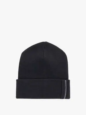 Brunello Cucinelli Cashmere Hat With Monili Detail - Black