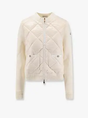 Moncler Wool And Nylon Blend Jacket - White