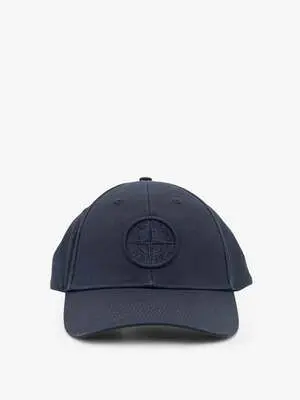 Stone Island Cotton Baseball Cap With Embossed Logo