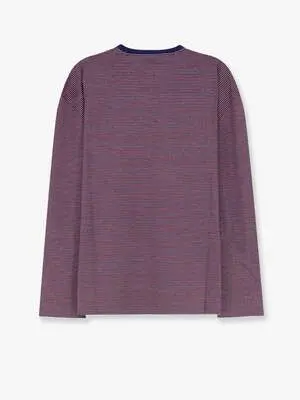 Miu Miu Cotton Tshirt With Striped Pattern
