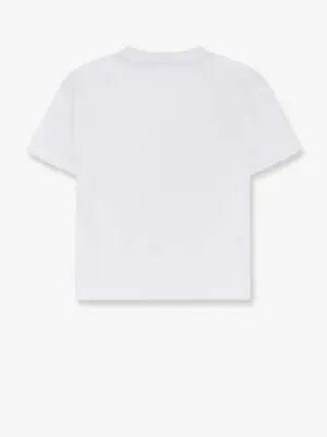 Miu Miu Cotton Tshirt With Embroidered Logo On The Front