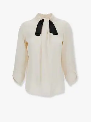 Elisabetta Franchi Viscose Shirt With Contrasting Detail - White