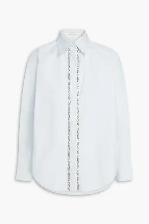 Zimmermann Embellished Cotton-poplin Shirt